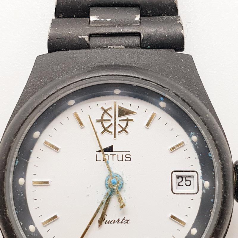 White Dial Lotus Quartz Swiss Made Watch for Parts & Repair – Vintage Radar