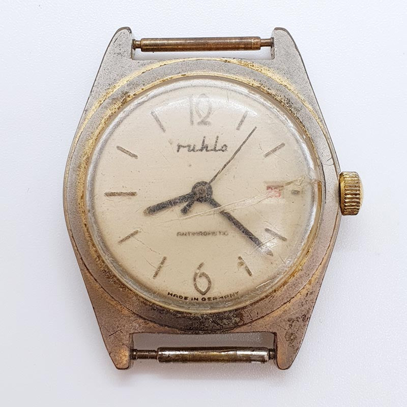 1980s Ruhla Antimagnetic Made in Germany Watch for Parts & Repair ...