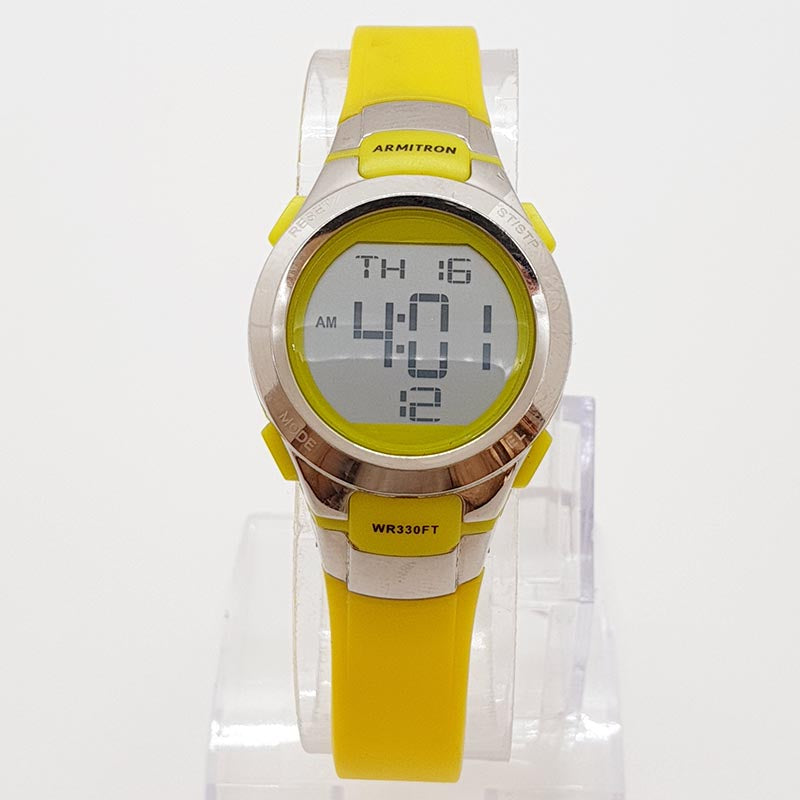 Vintage Yellow Digital Watch by Armitron | Chronograph Watch for Her ...