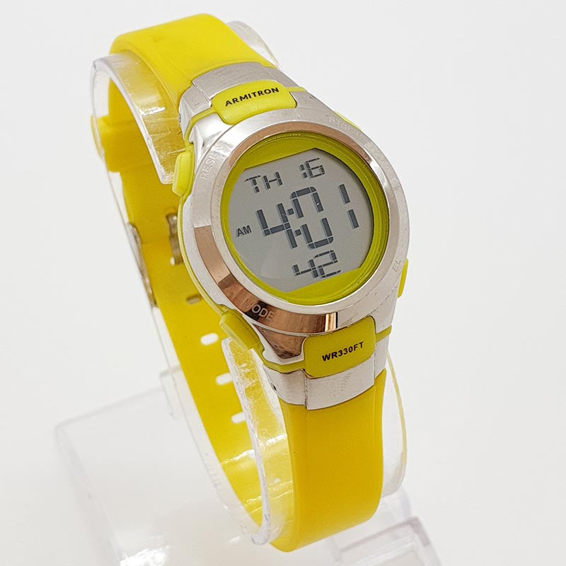 Vintage Yellow Digital Watch by Armitron | Chronograph Watch for Her ...