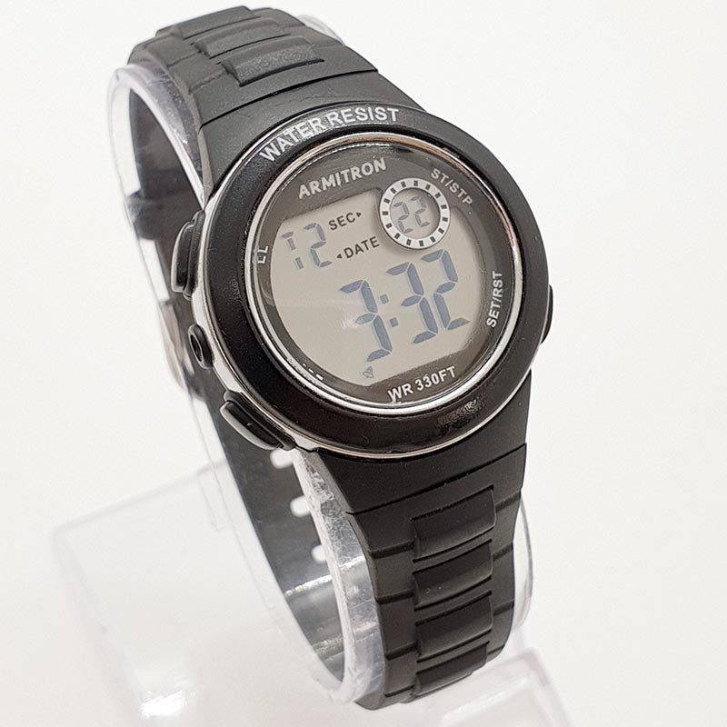 Vintage Armitron Pro Sport Watch for Women | Black Alarm Chrono Watch ...