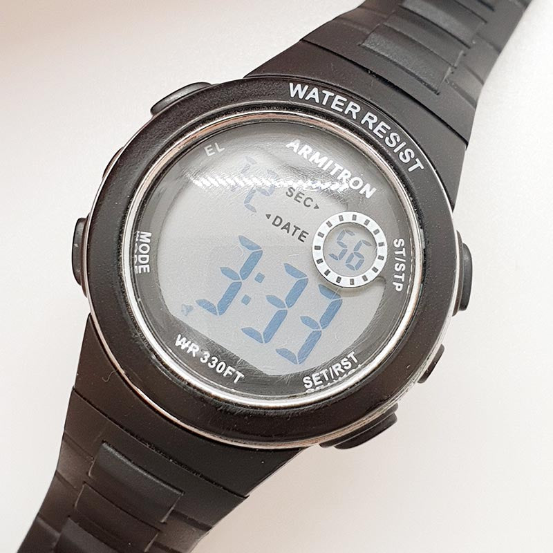 Vintage Armitron Pro Sport Watch for Women | Black Alarm Chrono Watch ...