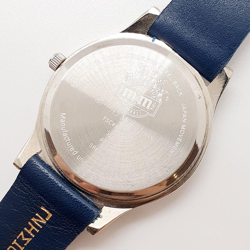 Blue M&Ms Candy Watch | Silver-tone Quartz Watch for Men or Women ...