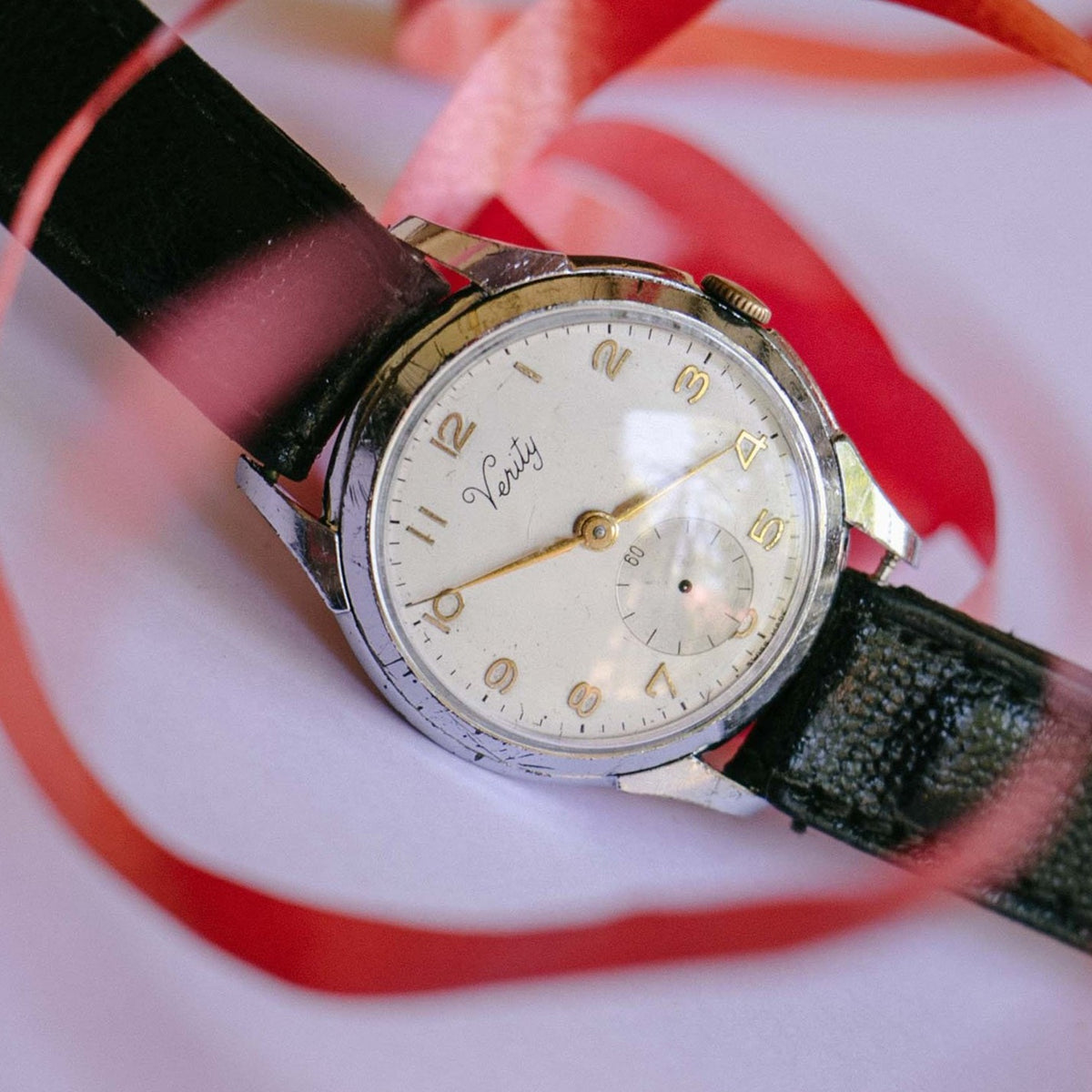 Verity Silver-Tone Mechanical Watch For Men | VintageRadar.com ...