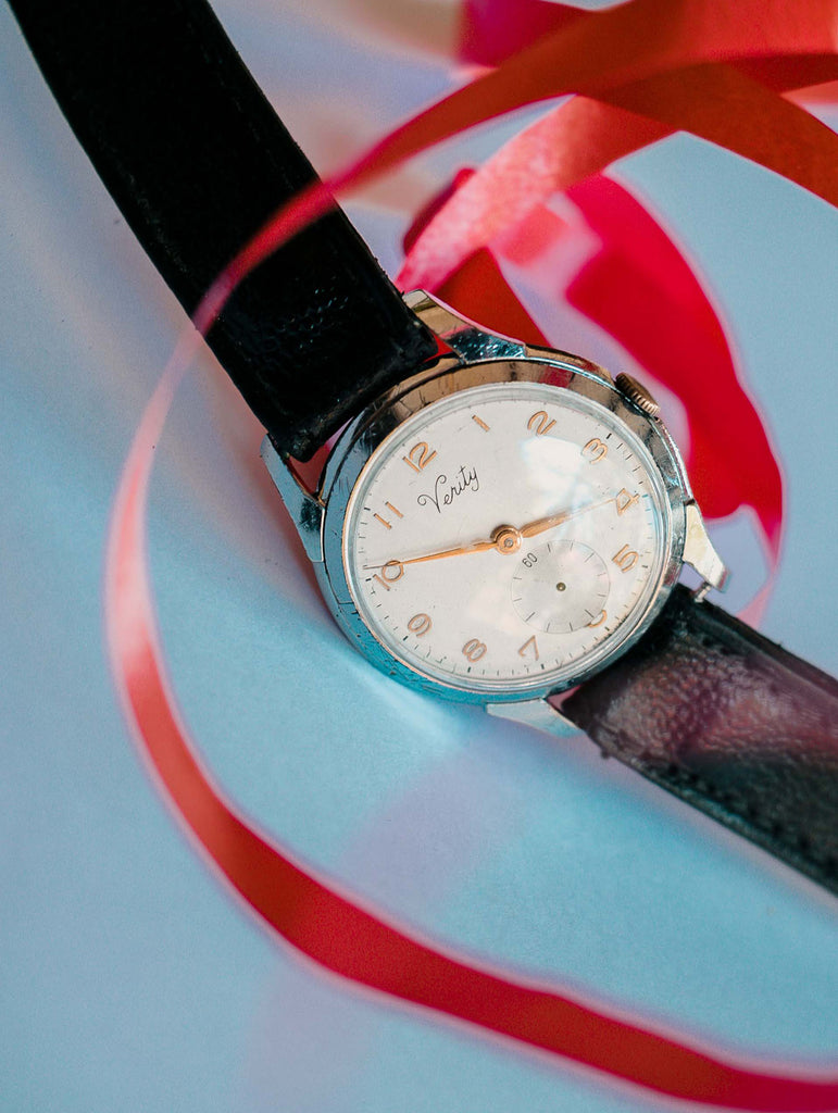 Verity Silver-Tone Mechanical Watch For Men | VintageRadar.com ...