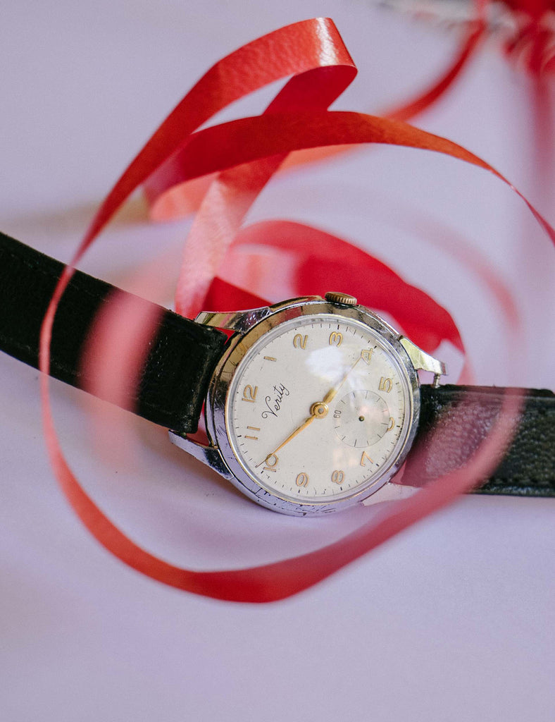 Verity Silver-Tone Mechanical Watch For Men | VintageRadar.com ...