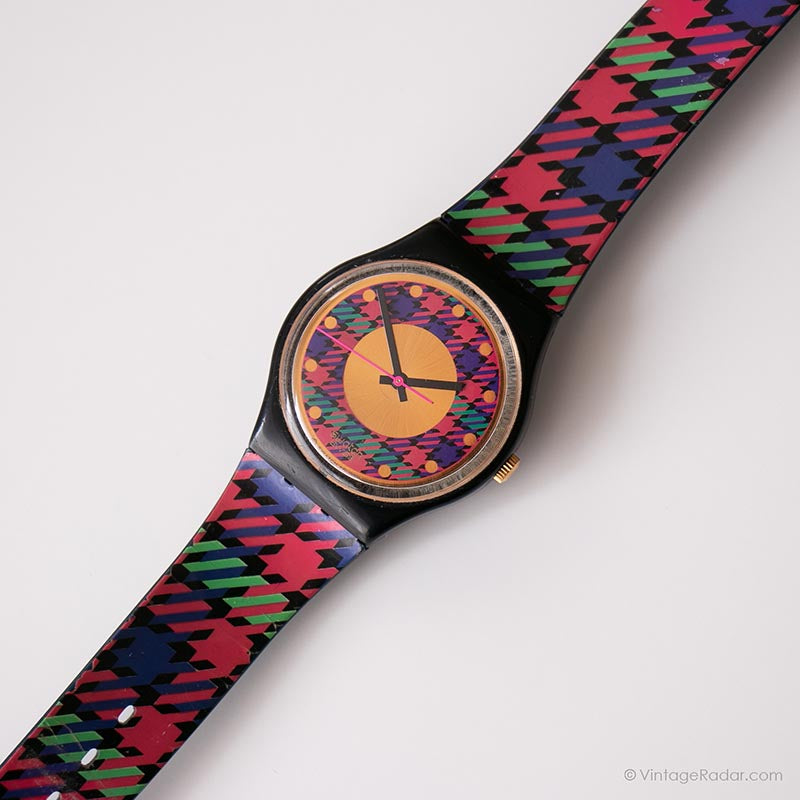 1992 Swatch GB147 TWEED Watch | Vintage Colorful Swatch Gent – Vintage ...