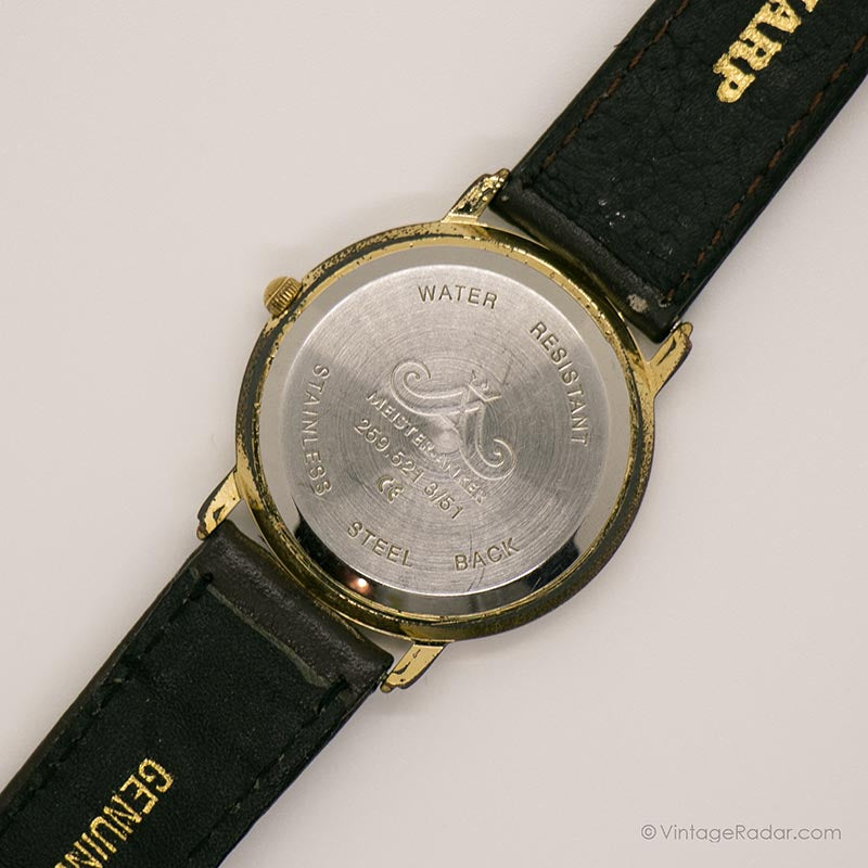 Vintage 90s Meister-Anker Watch | Elegant Gold-tone Date Wristwatch ...