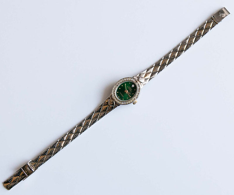 Dial verde vintage Sarah Coventry reloj para mujeres Movimiento de ...