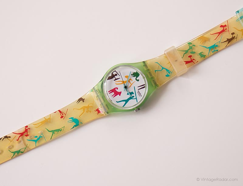 1990 Swatch LN110 BONGO Watch | Colorful Tribal Swatch for Ladies ...