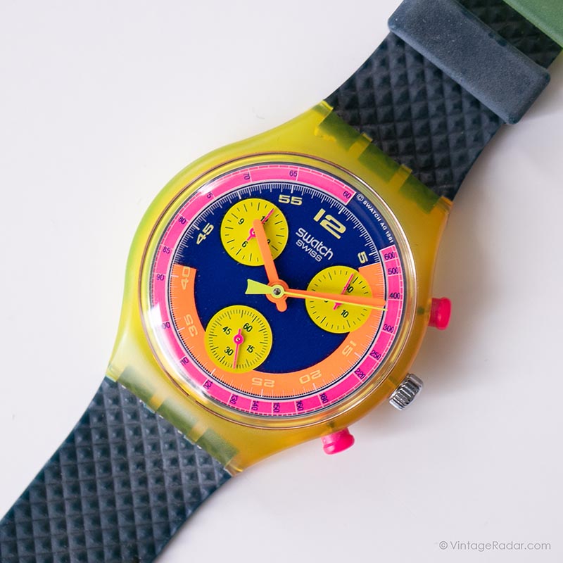 RARE 1991 Swatch SCJ101 GRAND PRIX Watch | Original Box and Papers ...