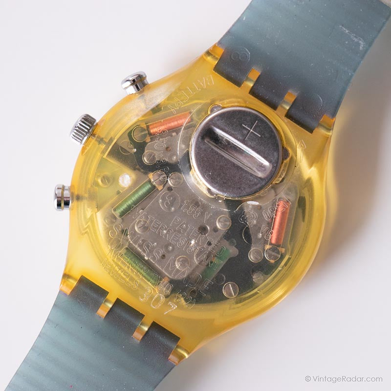 1993 Swatch SCK101 BLUE CHIP Watch | Box and Papers Swatch Chrono ...