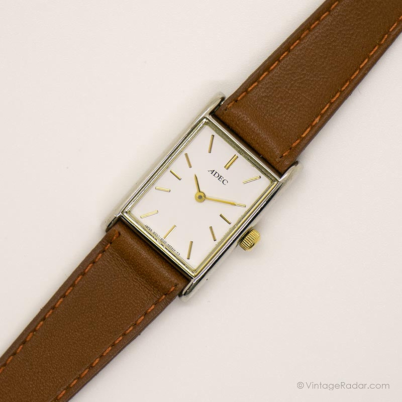 Vintage Rectangular Adec Watch | Office Watch for Ladies – Vintage Radar