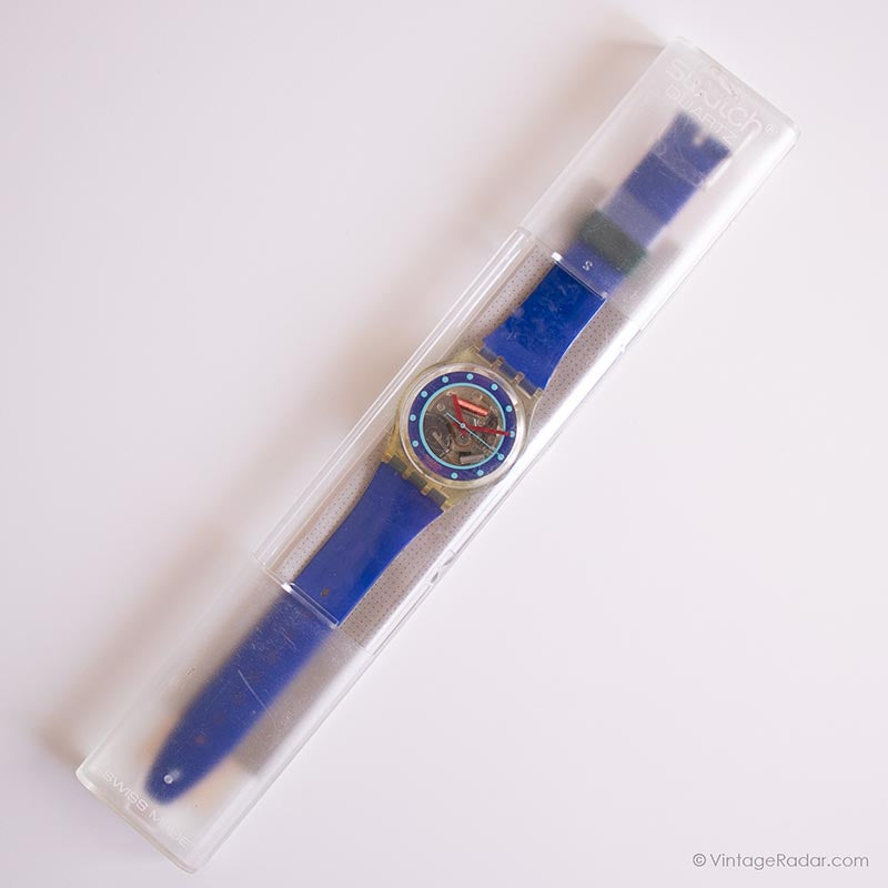 1993 Swatch GK155 TIN TOY Watch | Box and Papers Skeleton Dial Swatch ...