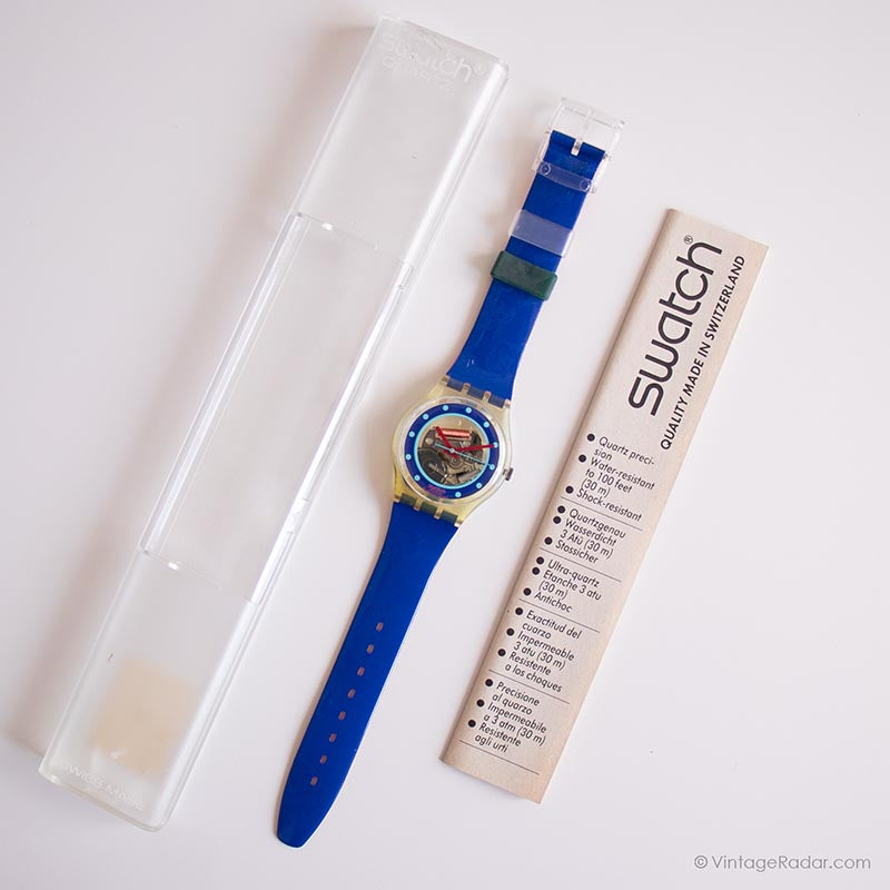 1993 Swatch GK155 TIN TOY Watch | Box and Papers Skeleton Dial Swatch ...