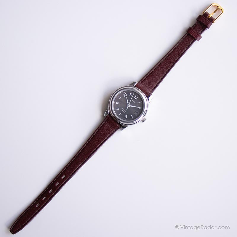 Vintage Timex Office Watch for Her | Black Dial Wristwatch – Vintage Radar