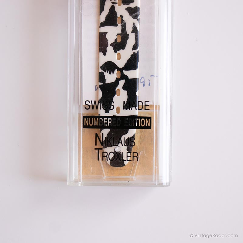 1991 Swatch GZ117 FLAECK Watch | Cow Print Swatch with Box and Papers ...