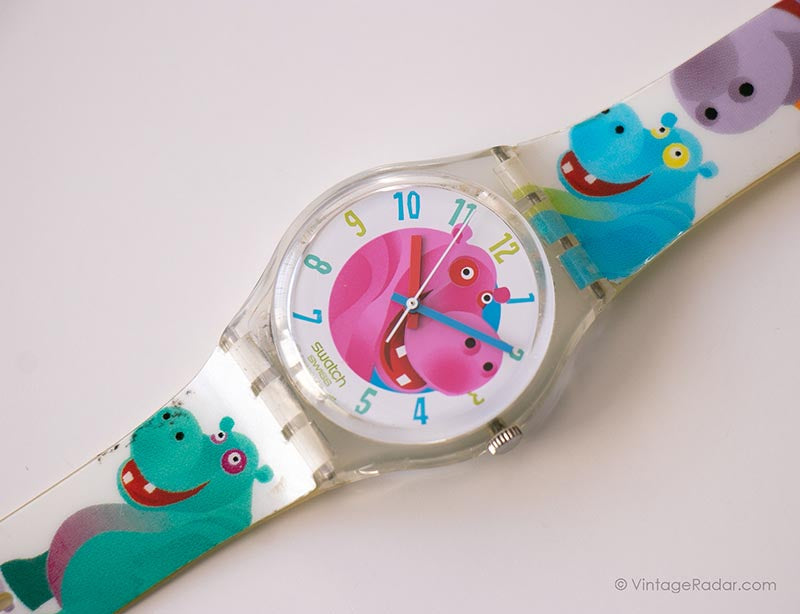 2005 Swatch GE154 JUNGLE FRIEND Watch | Vintage Colorful Swatch Gent ...