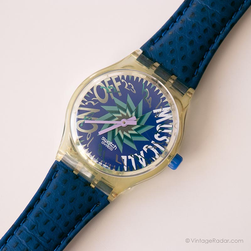 1993 Swatch SLK100 TONE IN BLUE Watch | Vintage Blue Swatch Musicall ...