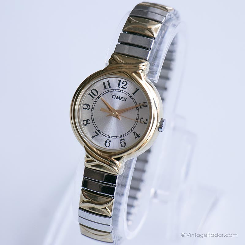 Vintage Two-tone Timex Watch for Her | Elegant Ladies Wristwatch ...