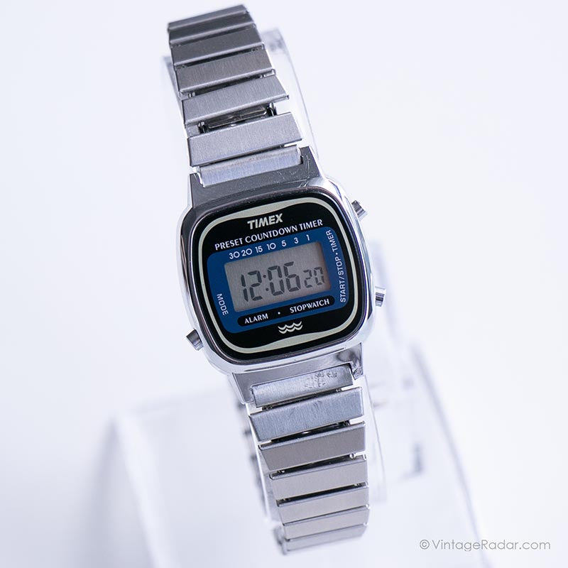 Vintage Digital Timex Watch for Ladies | Stainless Steel Wristwatch ...