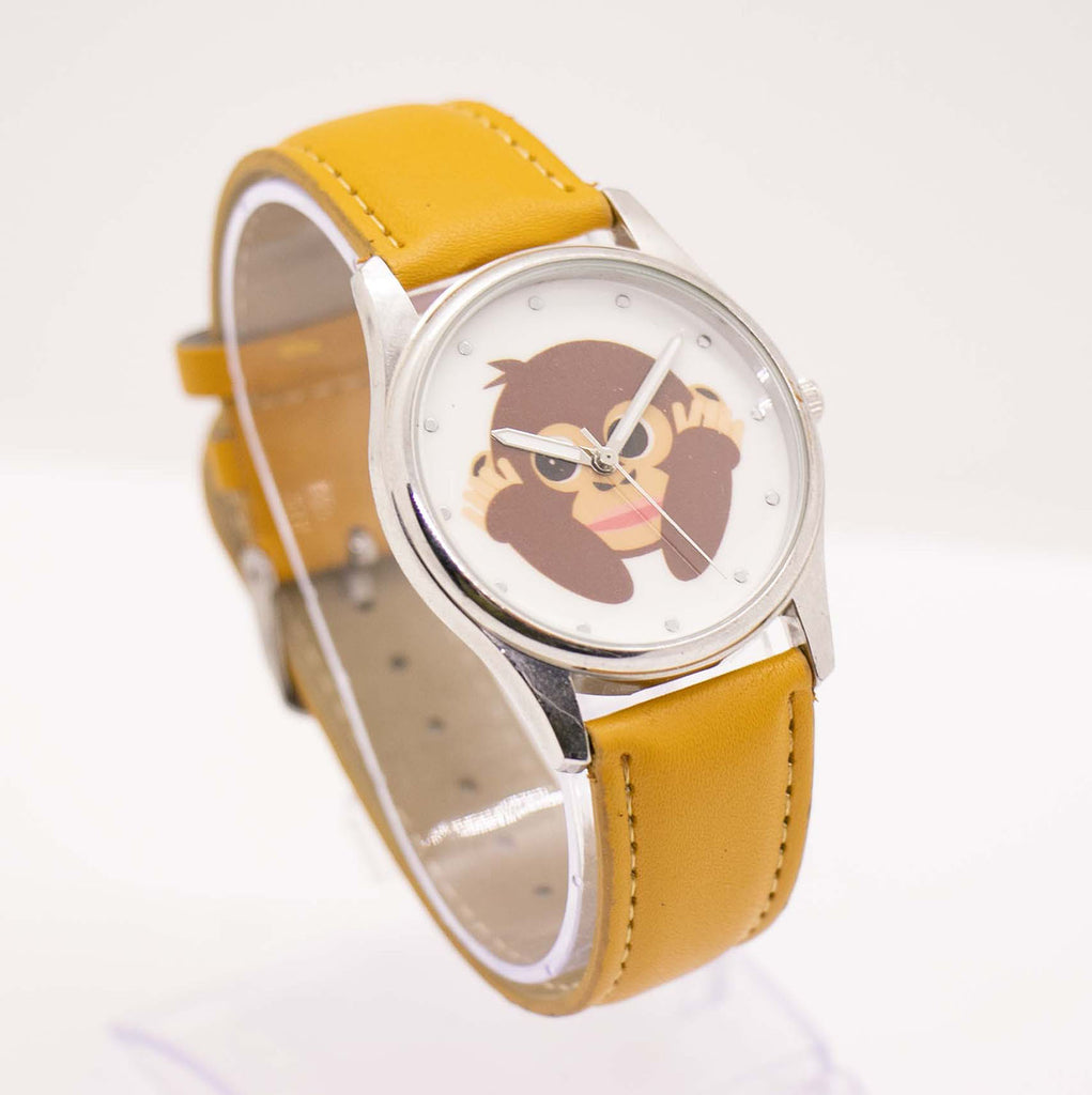Cartoon Hipster Monkey Watch Vintage | Silver-tone Fun Animated Watch ...