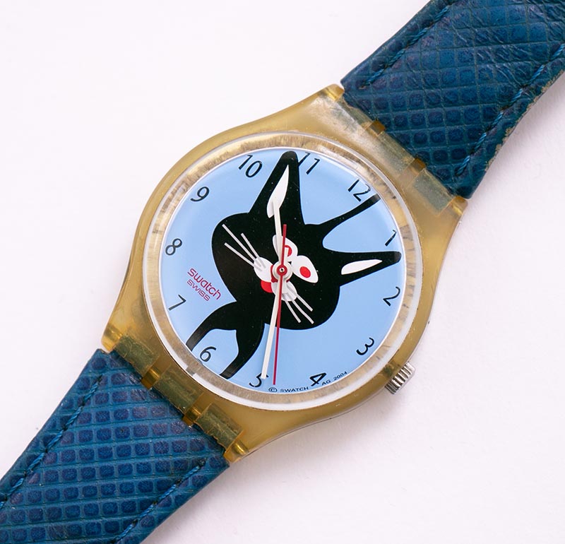 TEASE THE CAT GS127 Swatch Vintage Watch | 2004 Gent Originals Swatch ...