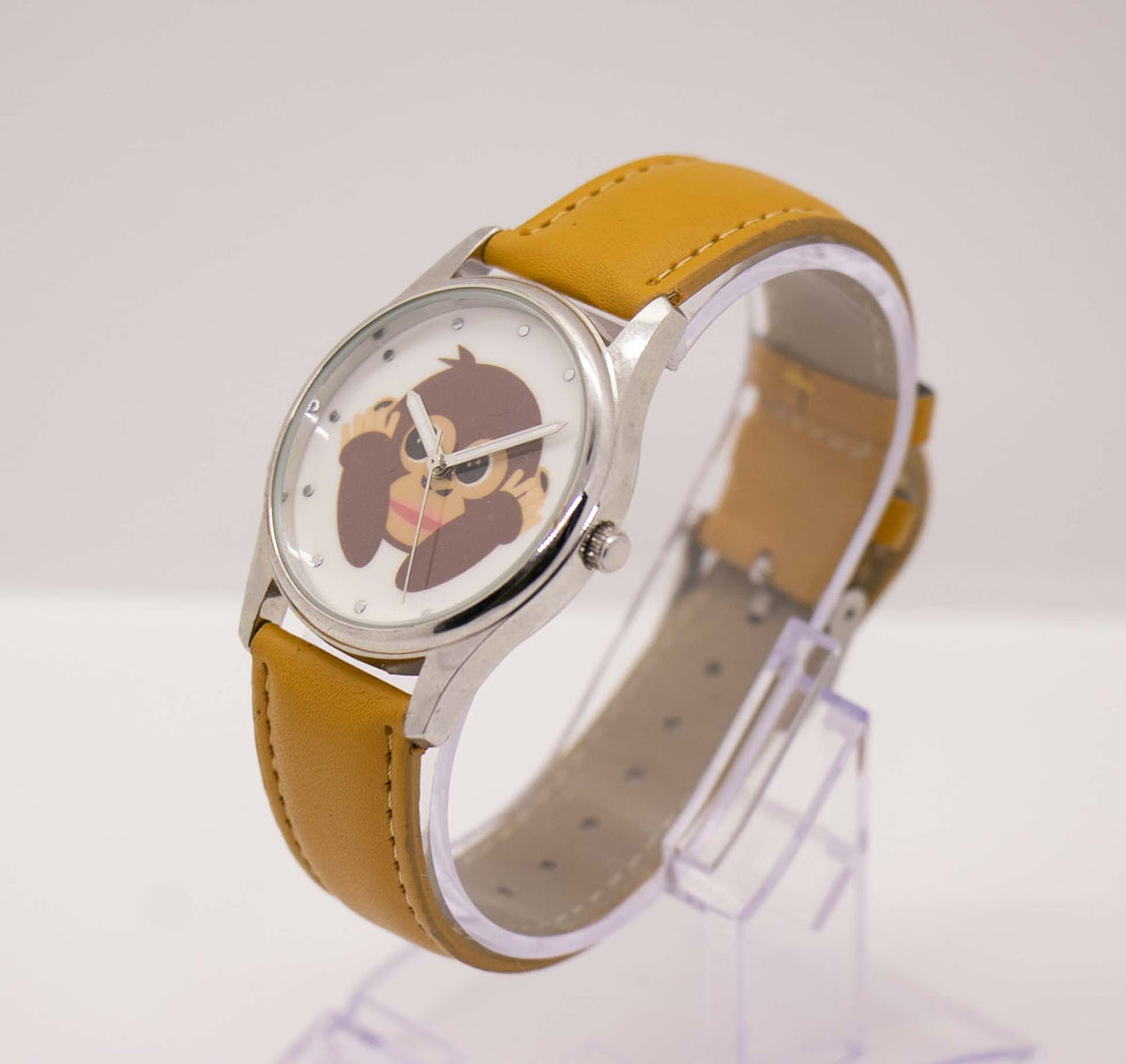 Cartoon Hipster Monkey Watch Vintage | Silver-tone Fun Animated Watch ...