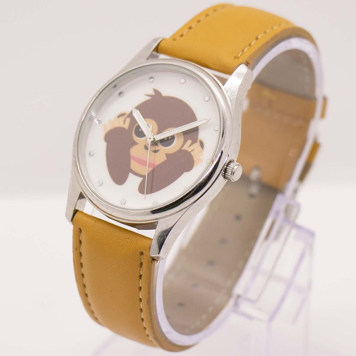 Cartoon Hipster Monkey Watch Vintage | Silver-tone Fun Animated Watch ...