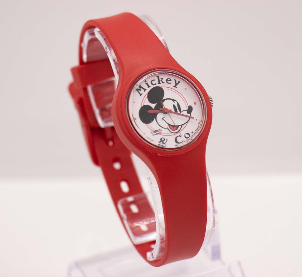 Red Mickey Mouse Lorus Watch | Vintage Disney Lorus Quartz Watch ...