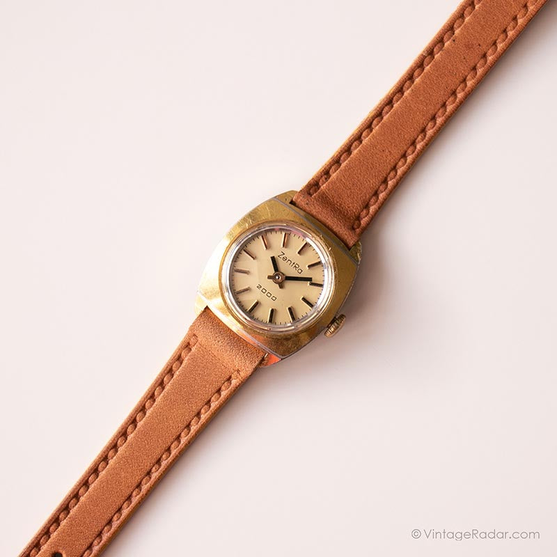 Vintage Zentra Mechanical Watch | Gold-tone Dress Watch for Her ...