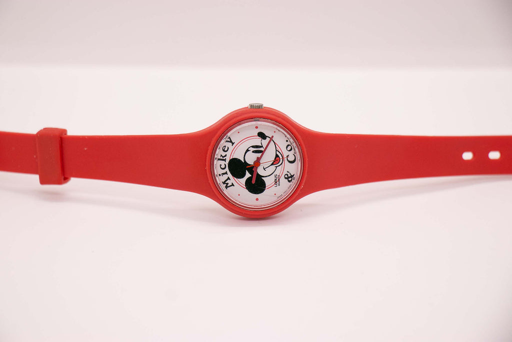 Red Mickey Mouse Lorus Watch | Vintage Disney Lorus Quartz Watch ...