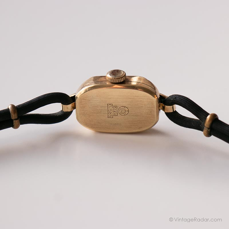 14k Gold Anker Mechanical Watch for Her | Art Deco Anker Watch ...