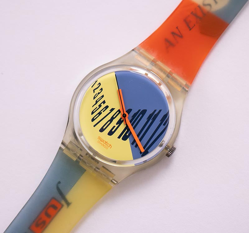 1990 TYPE SETTER GK131 Swatch Watch | Retro Vintage Swiss Watch ...