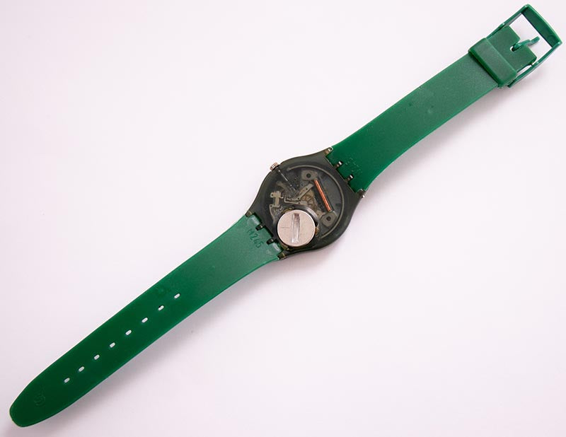 Vintage NÜNI GM108 Swatch Watch | Minimalist Black Swatch Watch ...