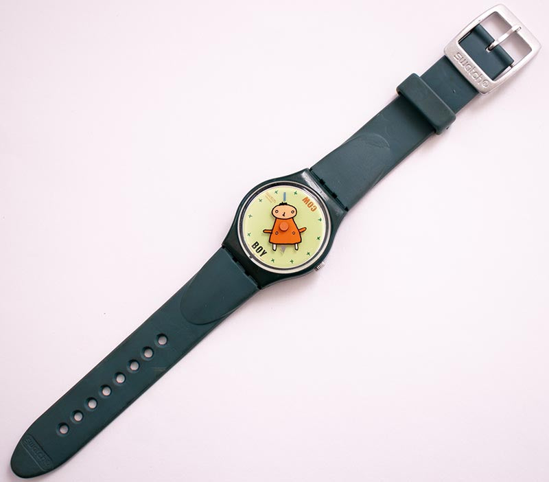 MUUHH GG187 Vintage Swatch Watch | Boy & Cow Gent Swatch Watch ...