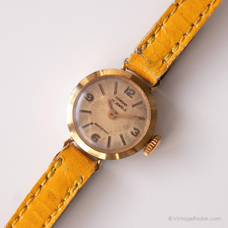 Vintage Corona Mechanical Watch | Tiny Gold-tone Wristwatch for Her ...