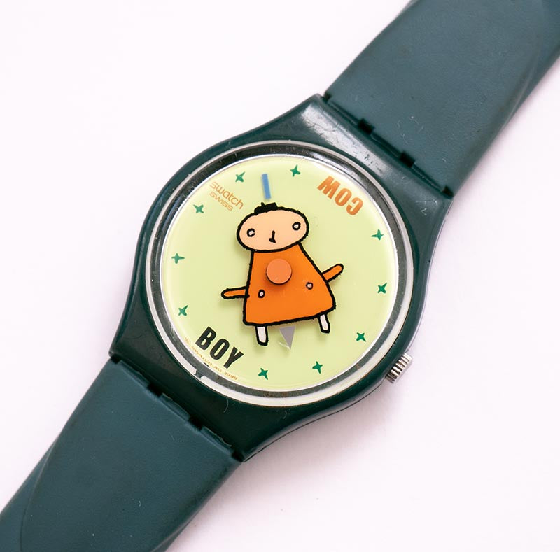 MUUHH GG187 Vintage Swatch Watch | Boy & Cow Gent Swatch Watch ...