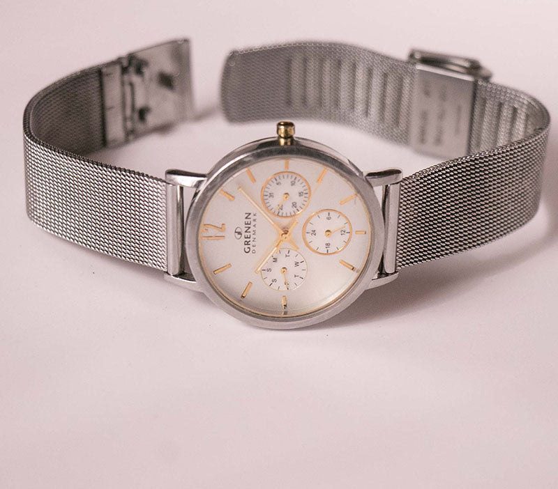 Vintage Silver-tone Grenen by Skagen Designs Watch Denmark Unisex ...
