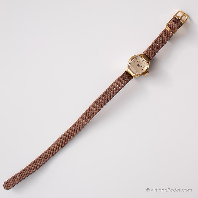 Vintage Zentra Mechanical Watch for Ladies | Tiny Gold-tone Watch ...