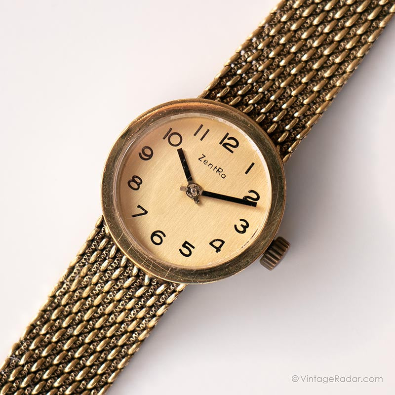 Vintage Gold-tone Zentra Ladies Mechanical Watch | German Watches ...