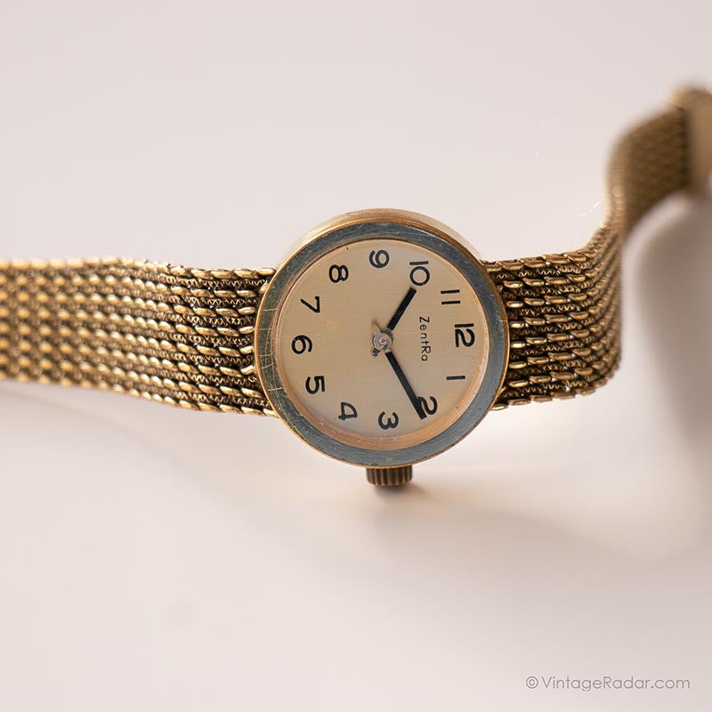 Vintage Gold-tone Zentra Ladies Mechanical Watch | German Watches ...