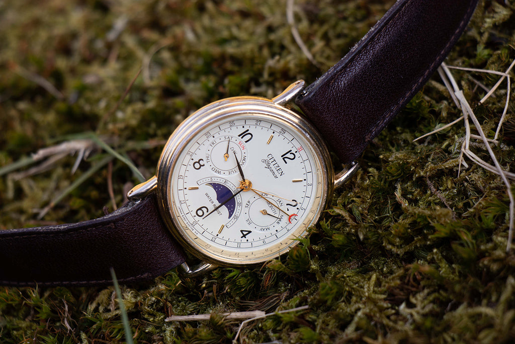 Rare Citizen Elegance 6350-G30241 Triple Calendar Moon Phase Watch ...