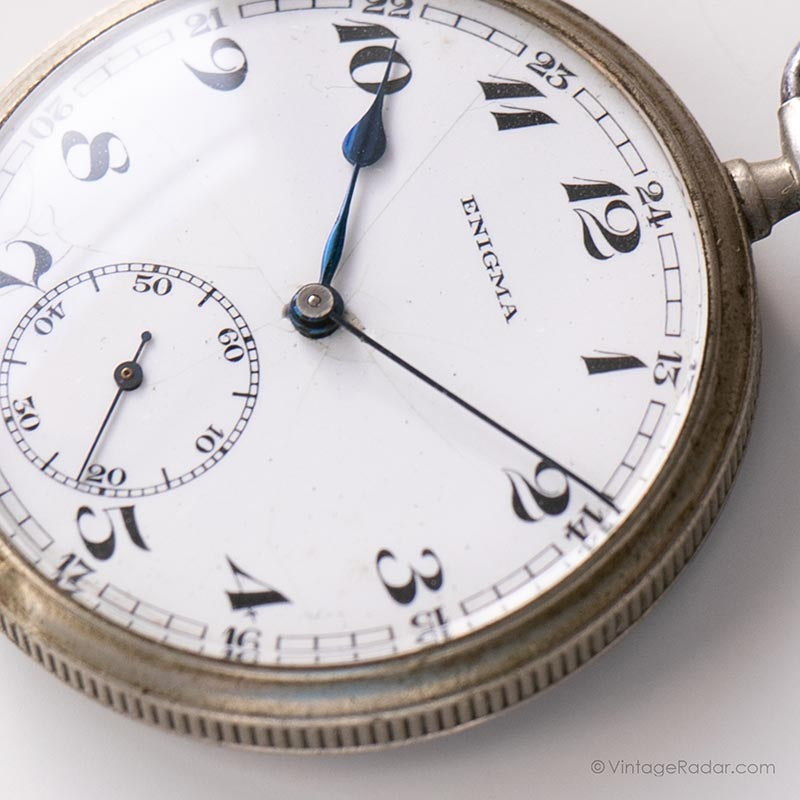 Vintage 1930s Enigma Pocket Watch - RARE Art-deco Antique Watch ...