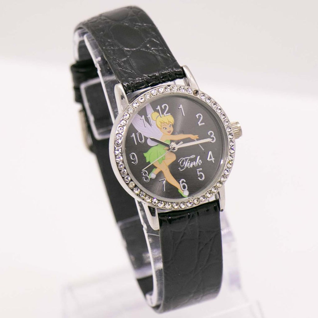 Black Tinker Bell Watch for Ladies - Elegant Tinker Bell Disney Watch ...