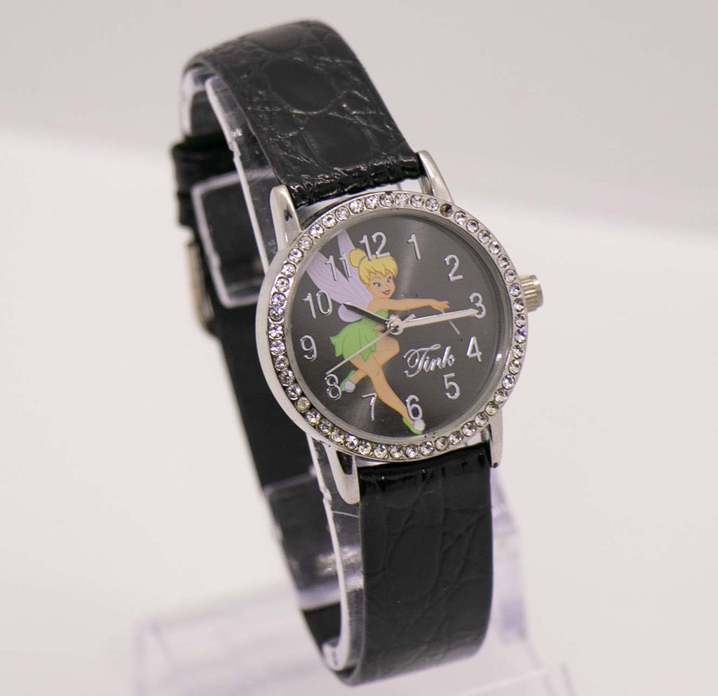 Black Tinker Bell Watch for Ladies - Elegant Tinker Bell Disney Watch ...