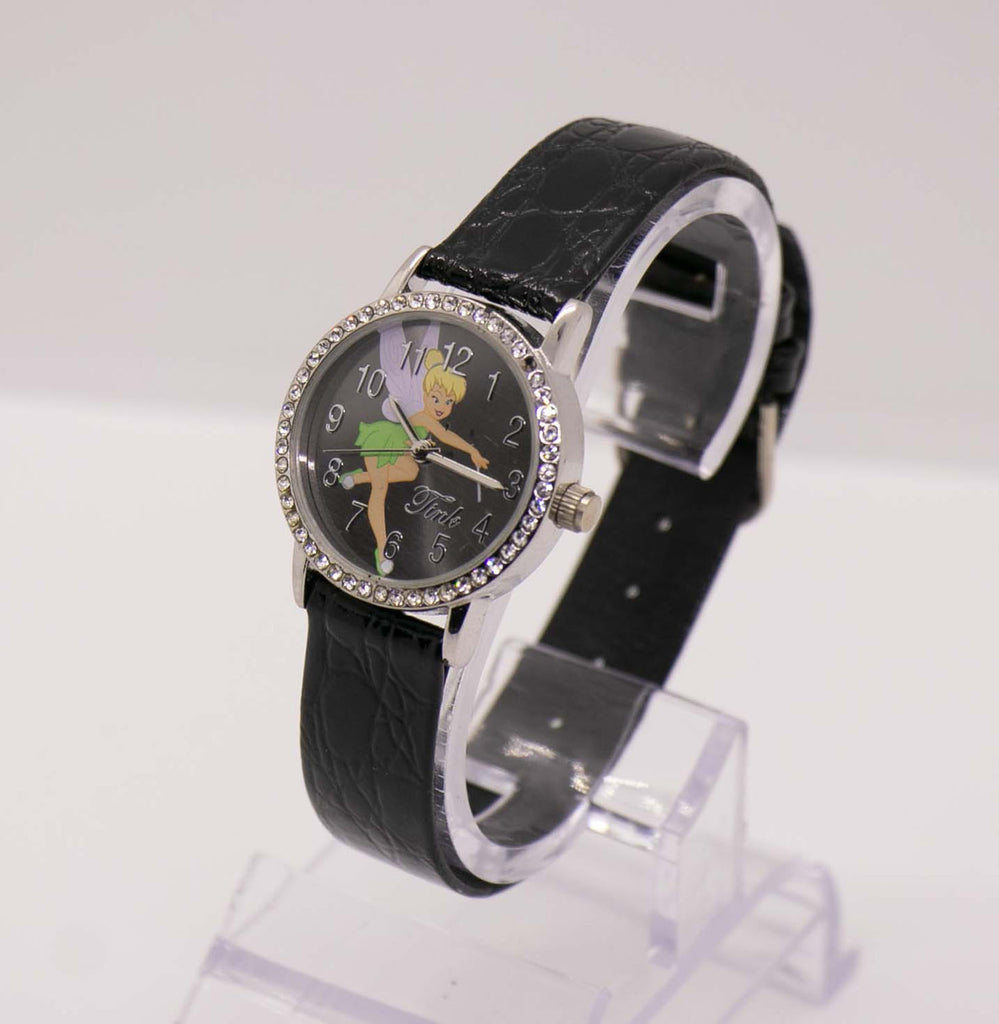 Black Tinker Bell Watch for Ladies - Elegant Tinker Bell Disney Watch ...