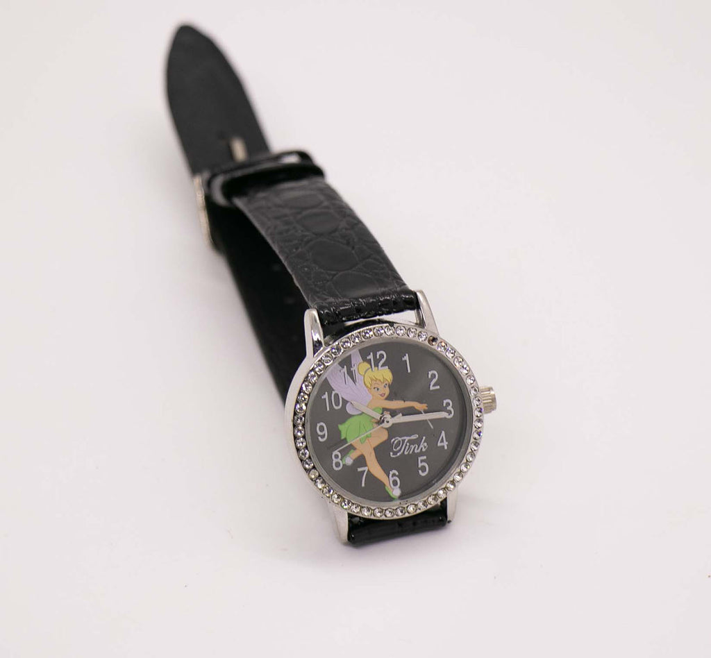 Black Tinker Bell Watch for Ladies - Elegant Tinker Bell Disney Watch ...
