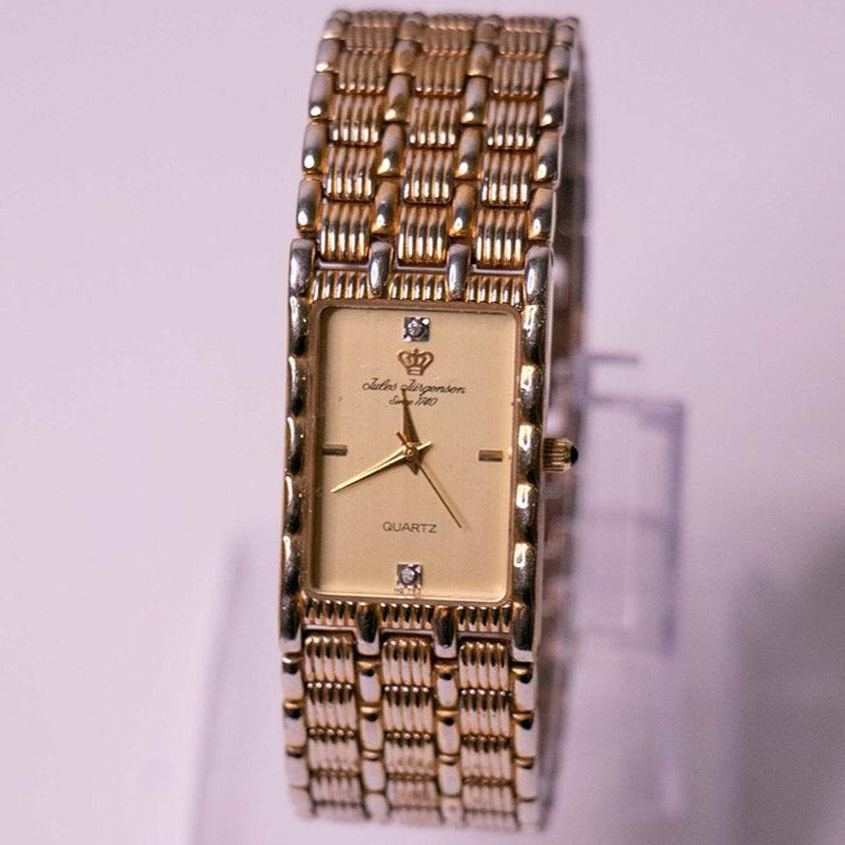 RARE Gold-tone Jules Jurgensen Watch | Vintage Diamond Quartz JJ Watch ...