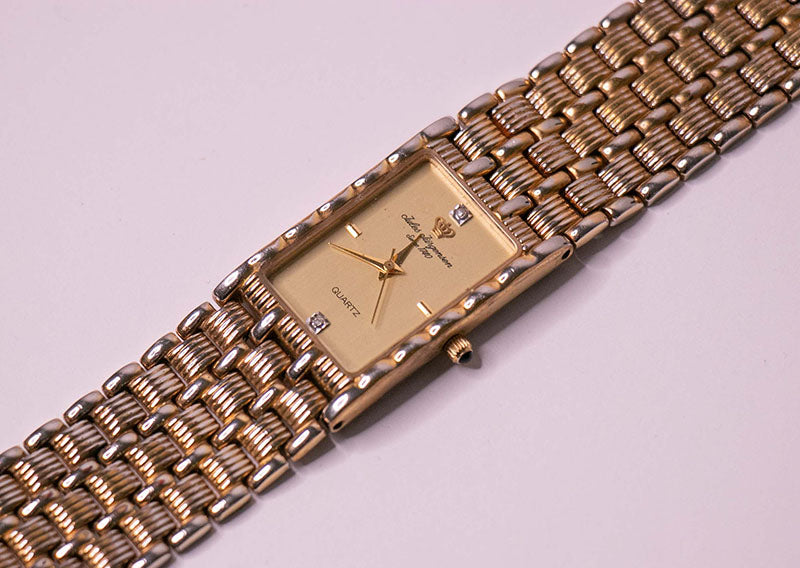 RARE Gold-tone Jules Jurgensen Watch | Vintage Diamond Quartz JJ Watch ...